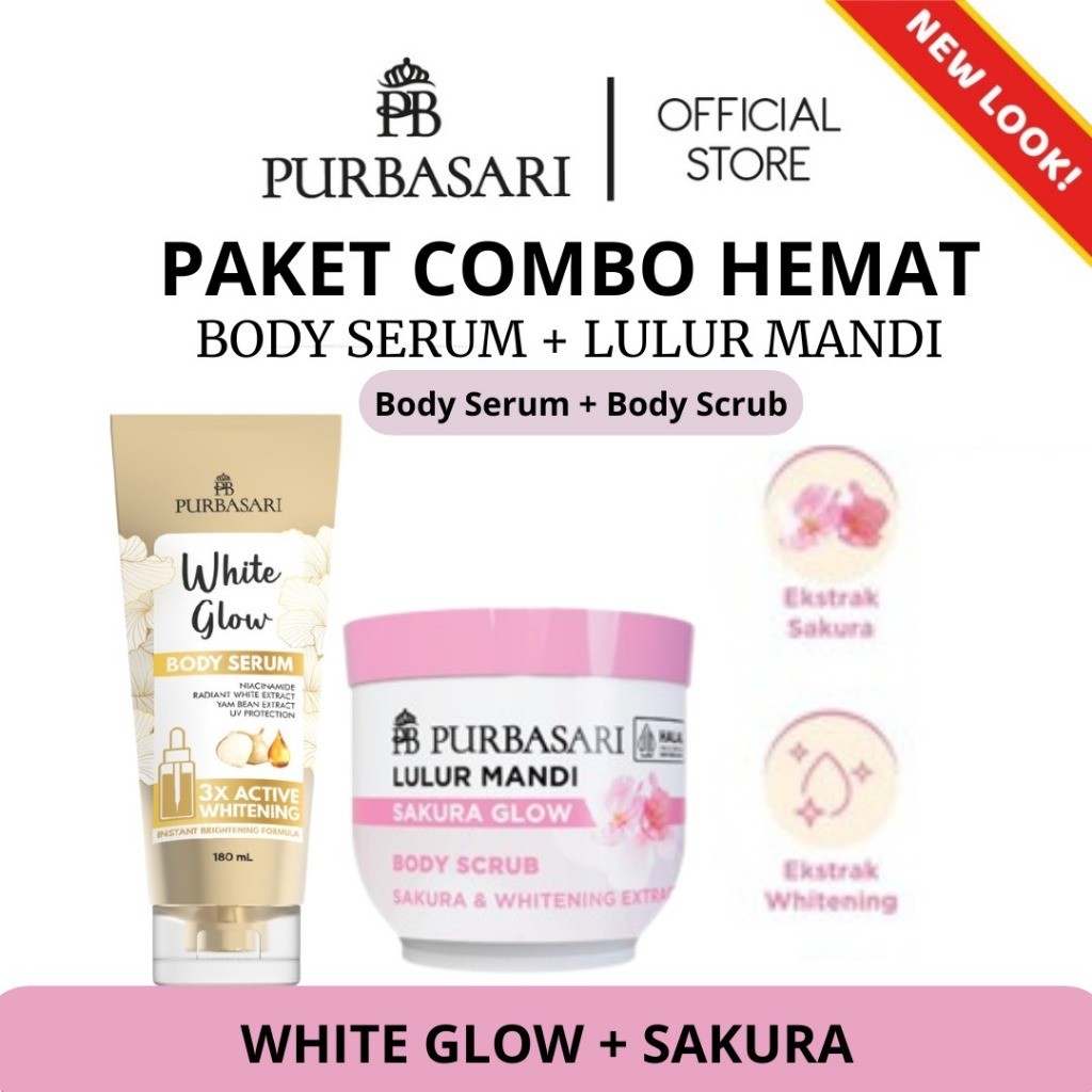 Jual WAWA - Paket Hemat Combo Purbasari Body serum White Glow 180 ml ...