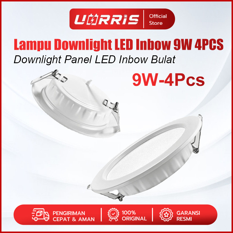 Jual UORRIS Lampu Downlight LED Inbow 9W 4PCS Downlight Panel LED Inbow ...