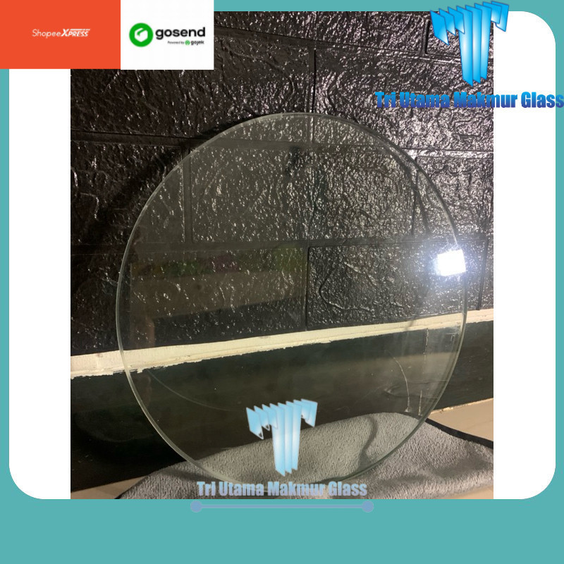 Jual Kaca tatakan bulat meja glass tebal 12 ml 30cm | Shopee Indonesia