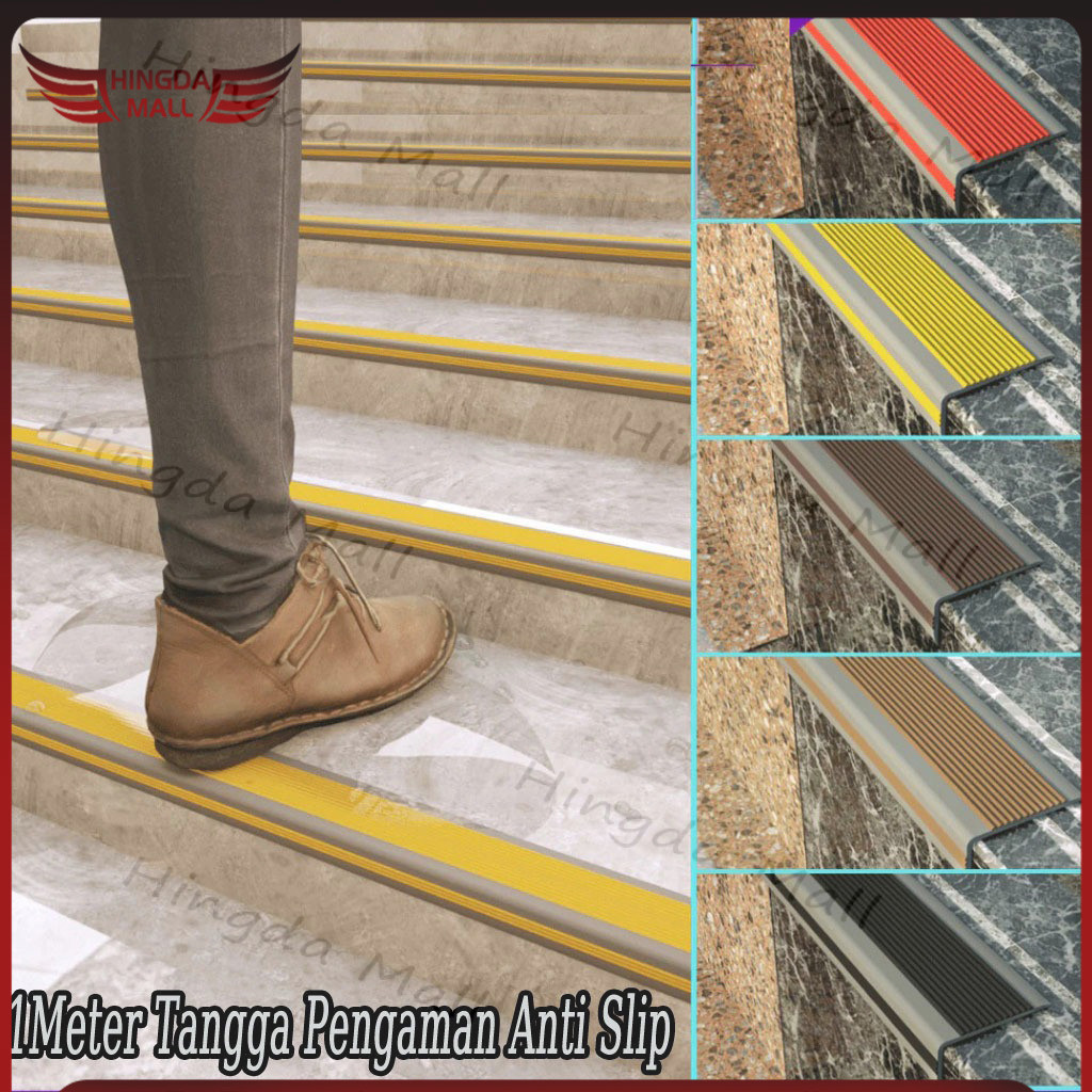 Jual 1Meter Lis Tangga Pengaman Anti-Selip Tipe L 5CM / Stair Sticker ...