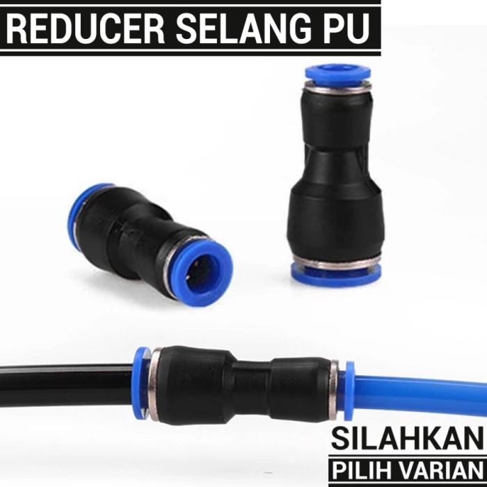 Jual sambungan reducer slip lock selang PE PU bisa pilih ukuran - 8mm ...