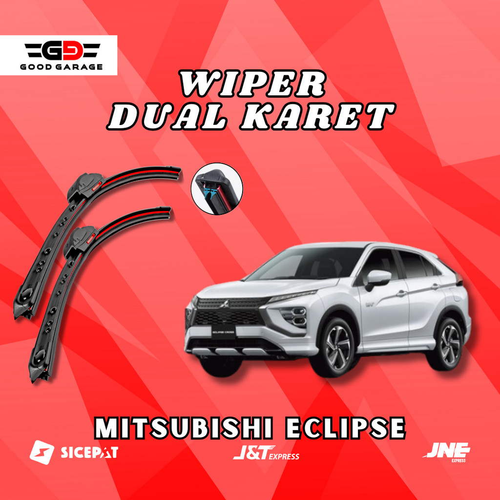 Jual Wiper Dual Blade Mobil Mitsubishi Eclipse Model 2 Lapis Karet 1 ...
