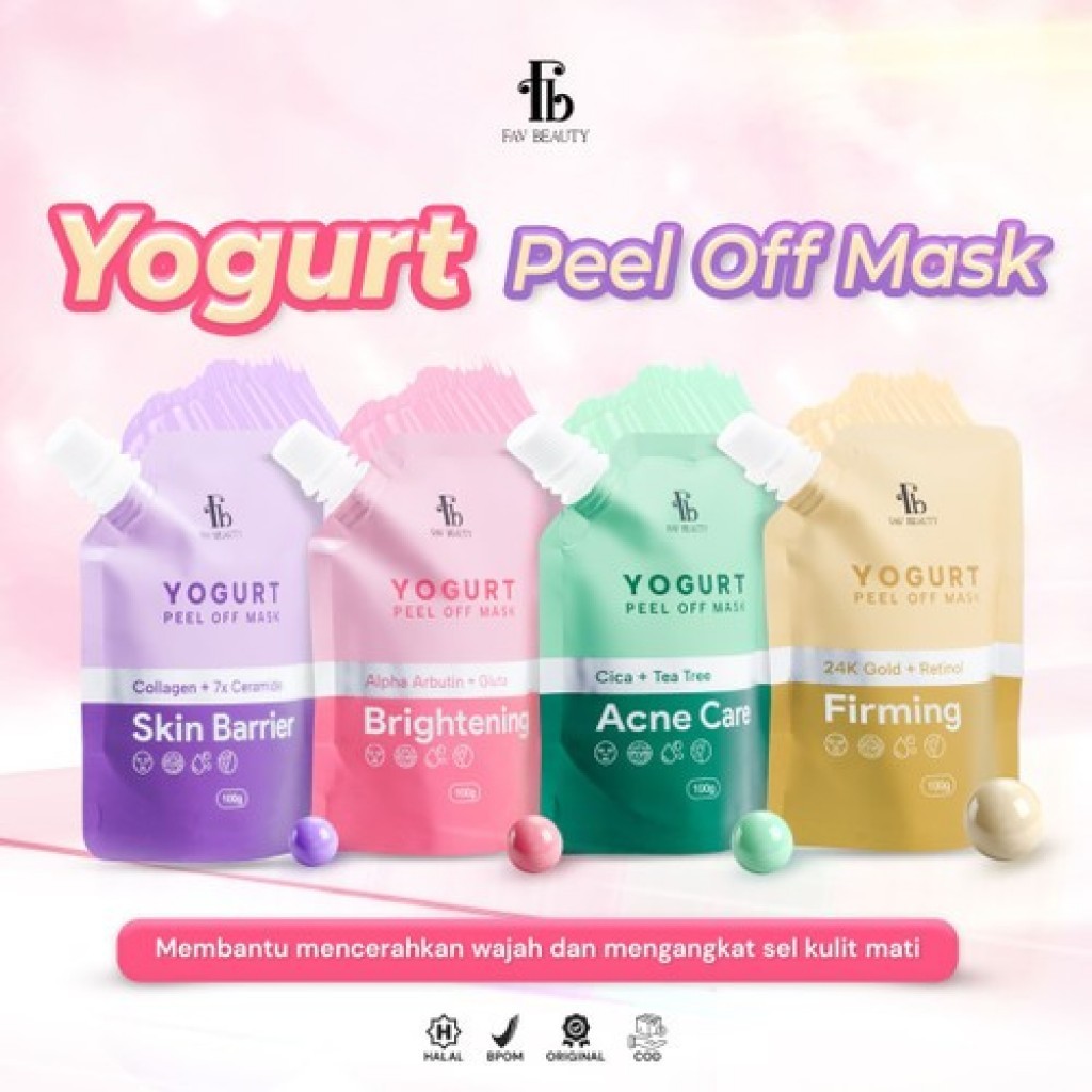 Jual Masker Yoghurt Peel Off Brightening Anti acne FAVBEAUTY | Shopee ...