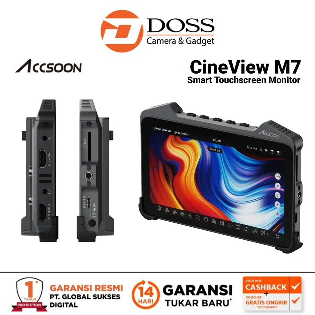 Jual Accsoon CineView M7 7-inch 4K60 Smart Touchscreen Monitor | Shopee ...