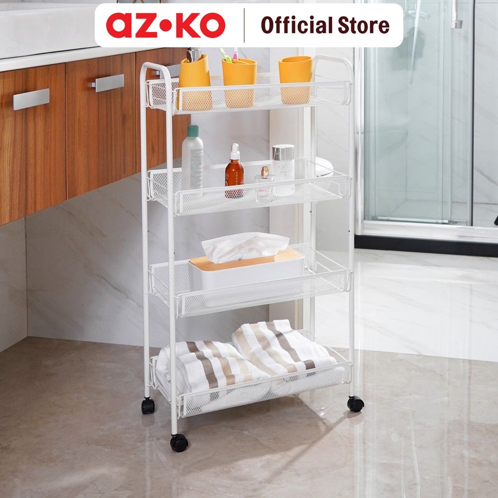 Jual AZKO Stora Rak Troli Serbaguna 4 Tingkat - Putih Tempat ...