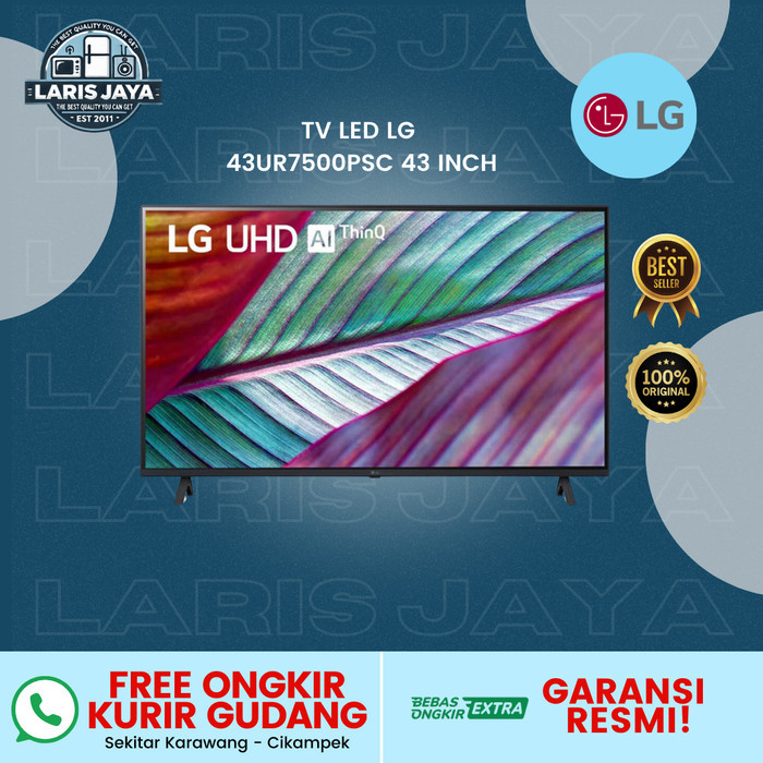Jual TV LED LG 43UR7500PSC 43 INCH / 43UR7500PSC / UR7500PSC (4K UHD, SMART TV) - KARAWANG ...