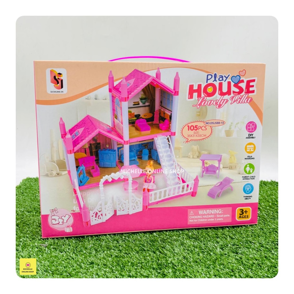 Jual New Mainan rumah rumahan / Play House Lovely Villa | Shopee Indonesia