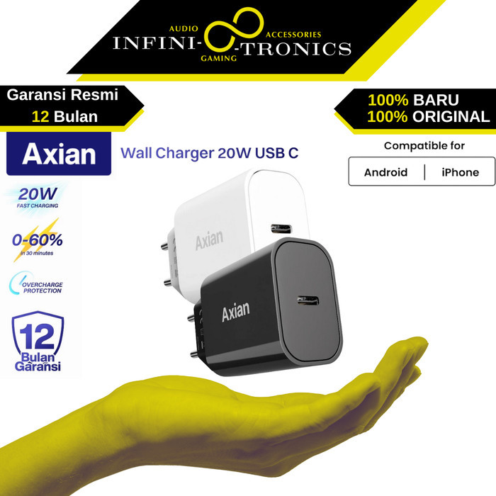 Jual AXIAN Kepala Charger iPhone 16 15 14 13 12 11 XR XS X Adaptor Fast ...