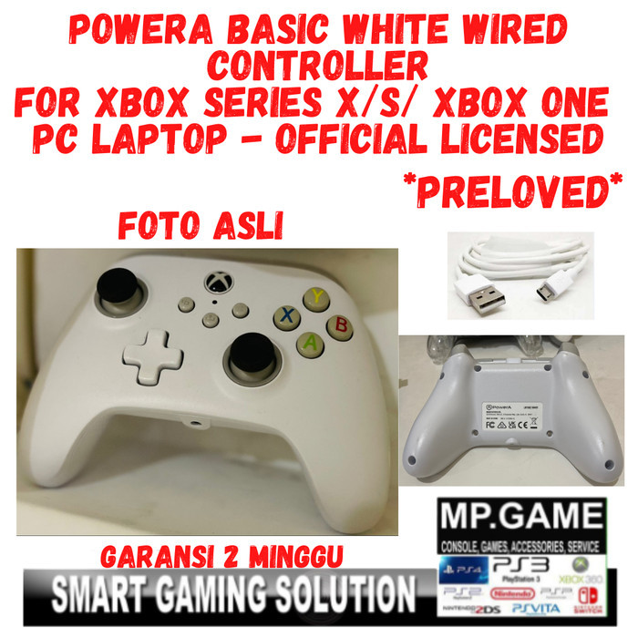 Jual LARIS -PowerA Basic WHITE Wired Controller Xbox Series X|S/ Xbox One PCLaptop | Shopee ...