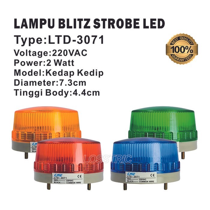 Jual LAMPU BLITZ LED STROBE LIGHT FLASH LAMP KEDAP-KEDIP OVAL LTD-3071 ...