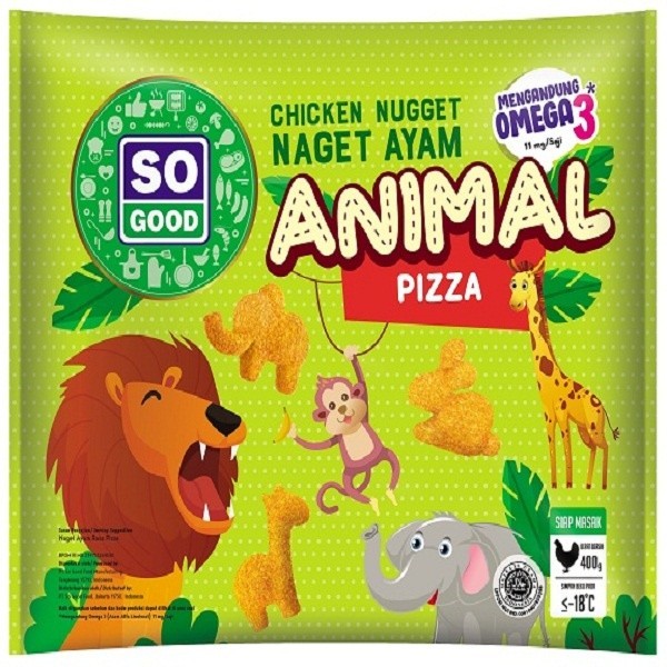 Jual GWP - CHICKEN NUGGET ANIMAL PIZZA SO GOOD 400GR NAGET AYAM HALAL | Shopee Indonesia