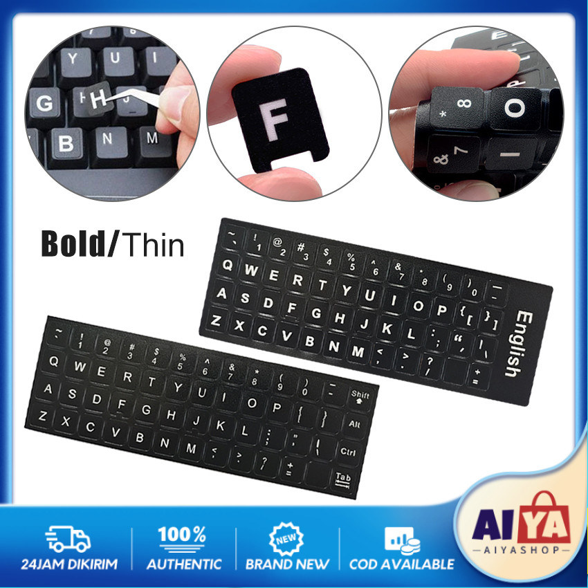 Jual Stiker Keyboard Komputer Laptop Matte PVC Sticker English Keyboard ...