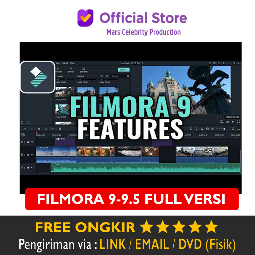 Jual Software Wondershare Filmora 9 Fullpack Full Version Lifetime Full Effect No Watermark PRO ...