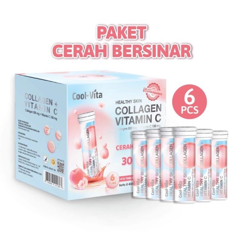 Jual [++GRATIS BOX KOTAK] [Packaging 60 Tablet] Coolvita Paket Cerah Bersinar 30 Hari Collagen ...