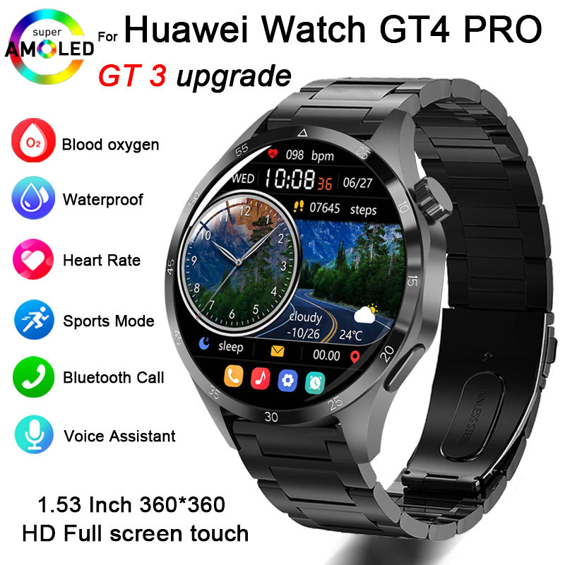 Jual For HUAWEI GT4 PRO Smartwatch Men Outdoor Sports Wireless Charging ...