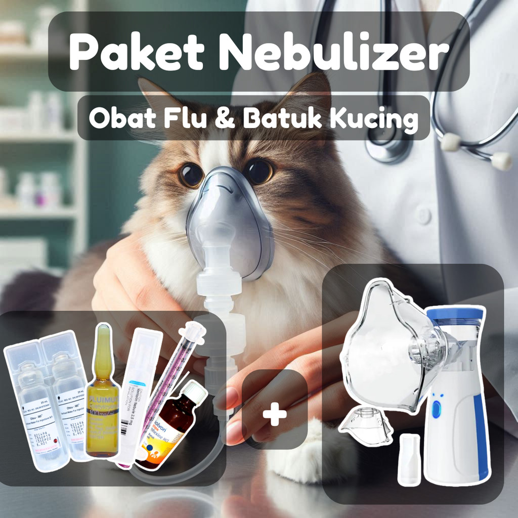 Jual PAKET NEBUSOLUTION & ALAT NEBULIZER UAP PET PORTABLE FLU BATUK ...