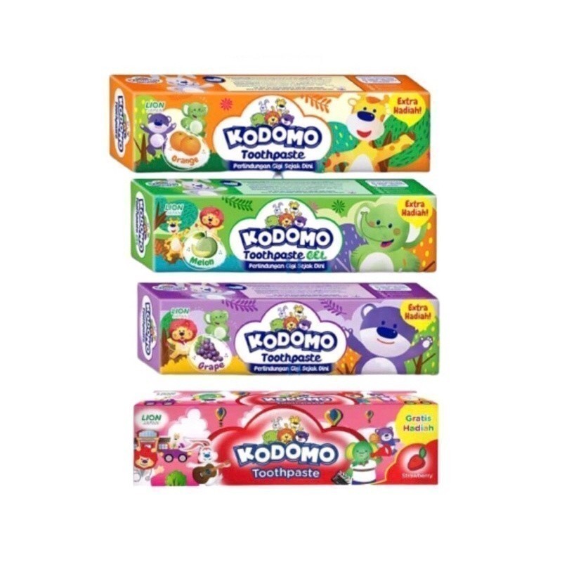Jual Kodomo toothpaste Orange / Melon / Grape / Strowberry 45g / Pasta ...