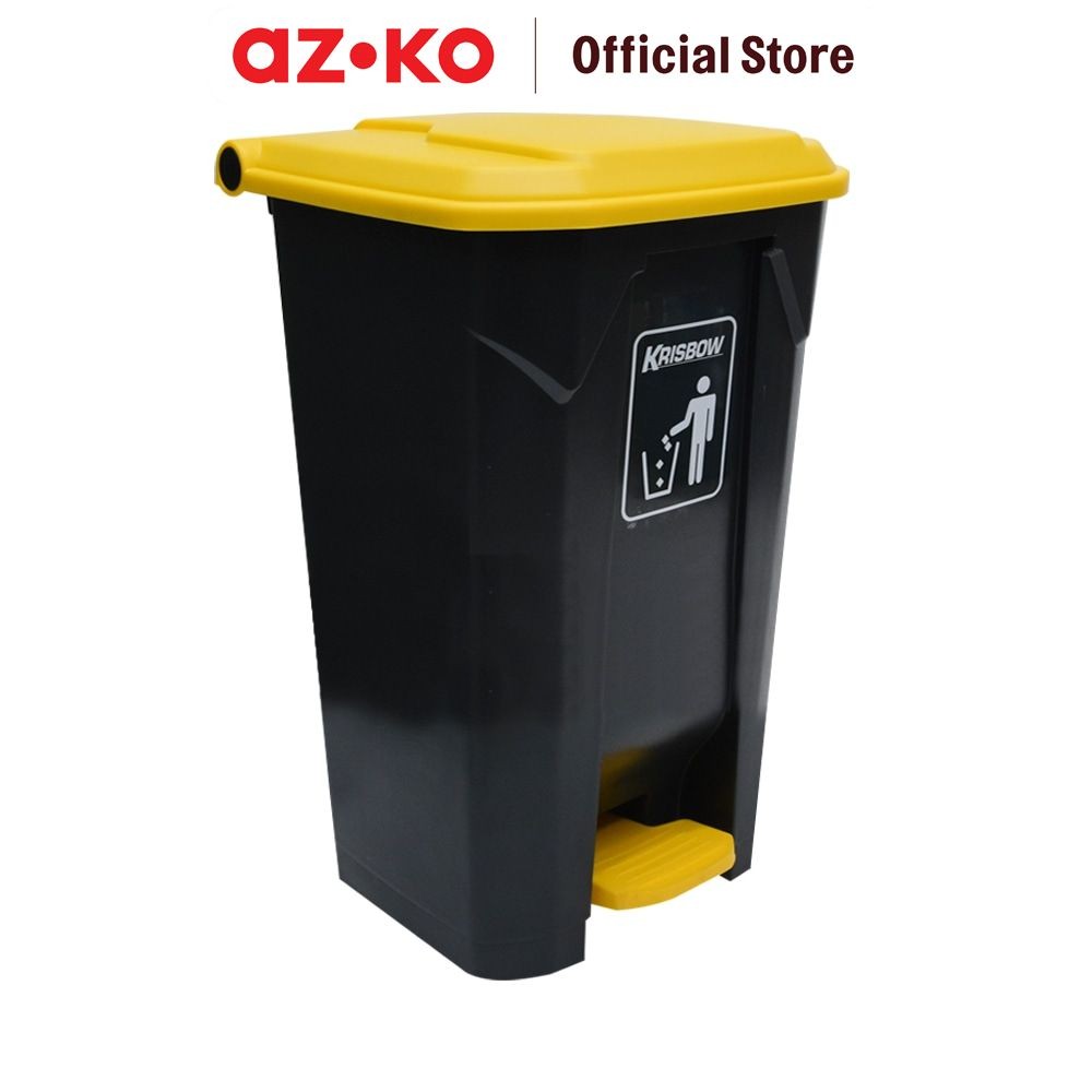 Jual AZKO Krisbow 100 ltr Tempat Sampah Plastik Pedal - Abu-Abu Tong Sampah Pedal Wadah ...