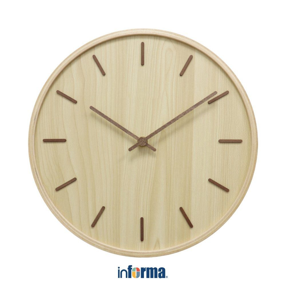 Jual Informa 30 cm Jam Dinding Motif Kayu 8A Wall Clock Jam Tembok ...