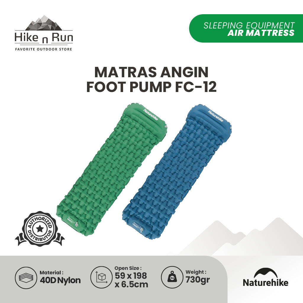 Jual Matras Angin Sleeping Pad Foot Pump FC-12 Naturehike CNK2300DZ0001 ...