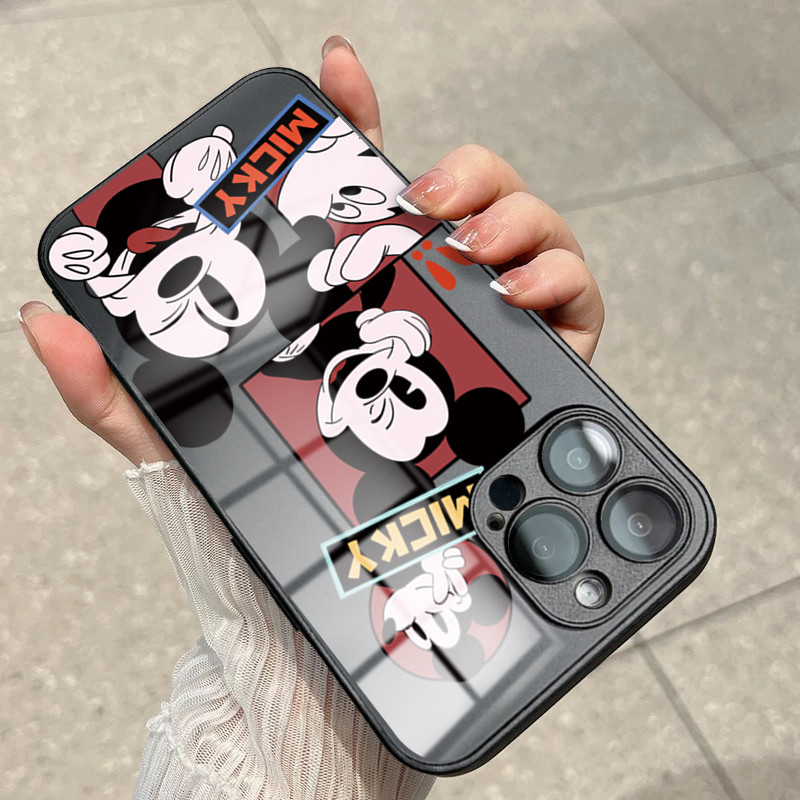 Jual Premium Glass Case Hp Mickey Mouse cocok untuk iPhone 16 16 pro ...