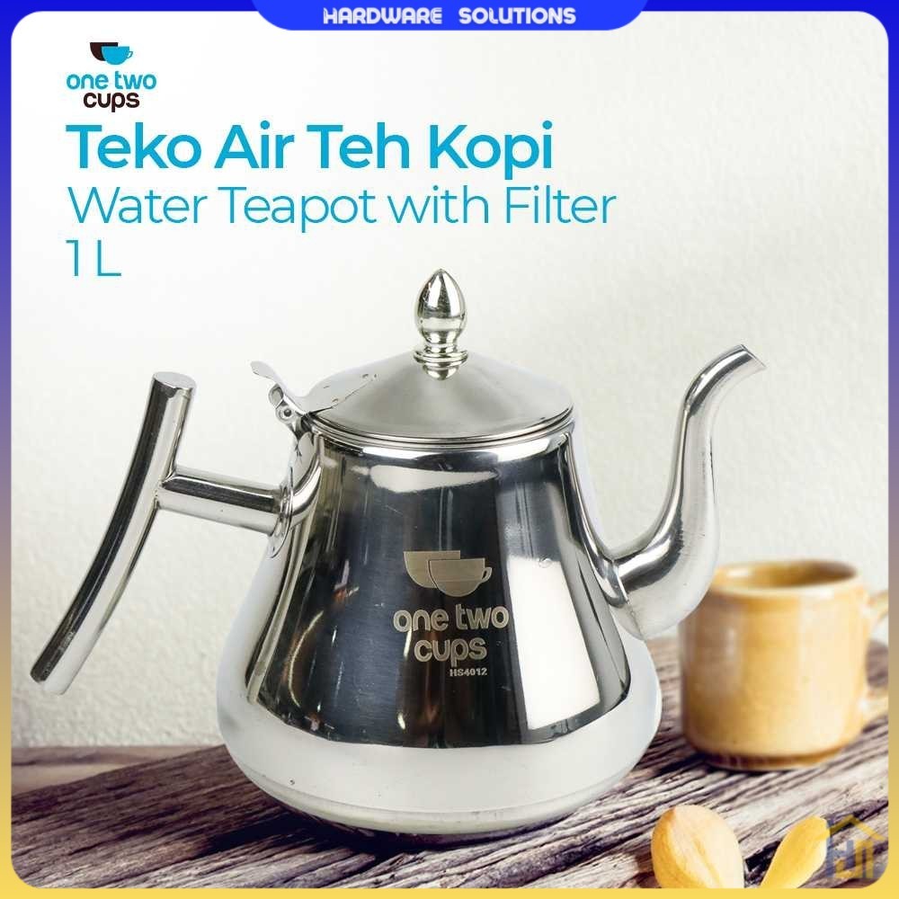Jual One Two Cups Teko Air Teh Kopi Water Kettle Teapot 1L with Filter ...