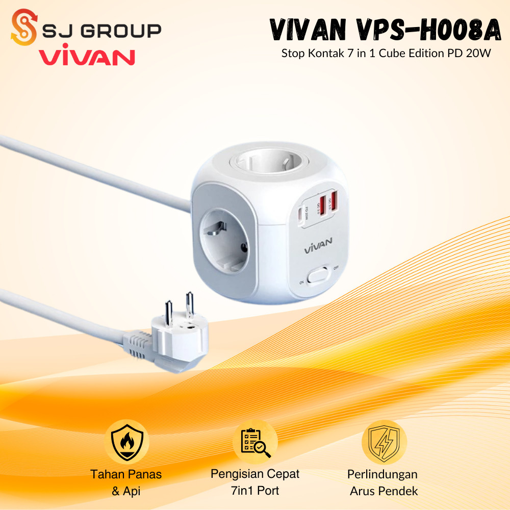 Jual VIVAN VPS-H008A Safety Socket Stop Kontak Colokan Listrik Saklar ...