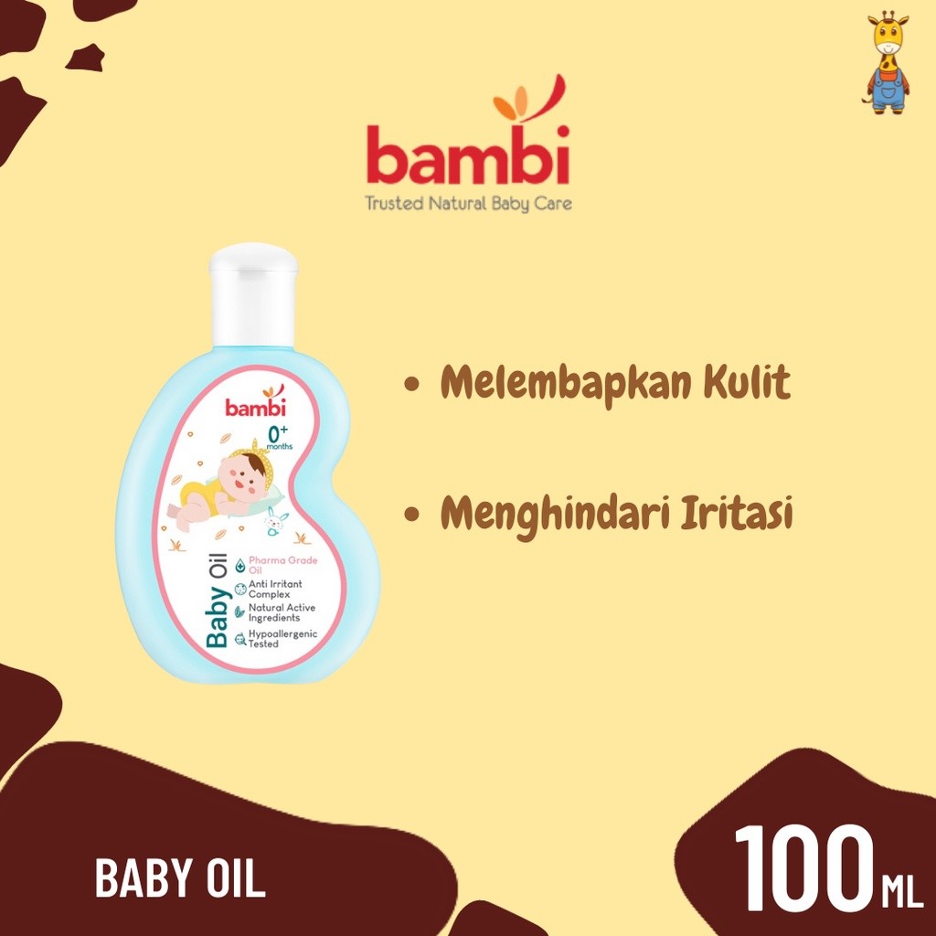 Jual Bambi Baby Oil 100ml - Minyak Bayi | Shopee Indonesia