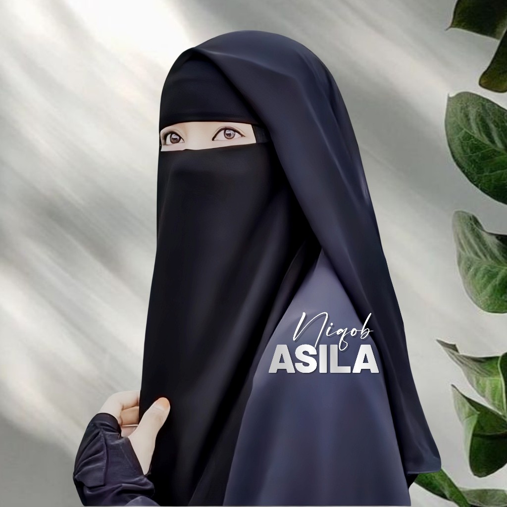 Jual Niqob ASILA | Niqob Cadar Niqab Bandana Wolfis Niqab Yaman 2 Layer Niqab Arab Saudi ...
