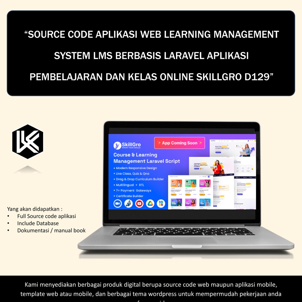Jual SOURCE CODE APLIKASI WEB LEARNING MANAGEMENT SYSTEM LMS BERBASIS LARAVEL APLIKASI ...