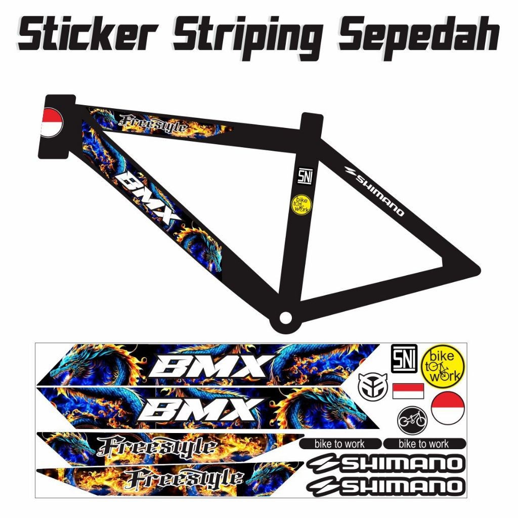 Jual STIKER BARU / STRIPING BMX / STIKER SEPEDAH STRIPING KEREN ...