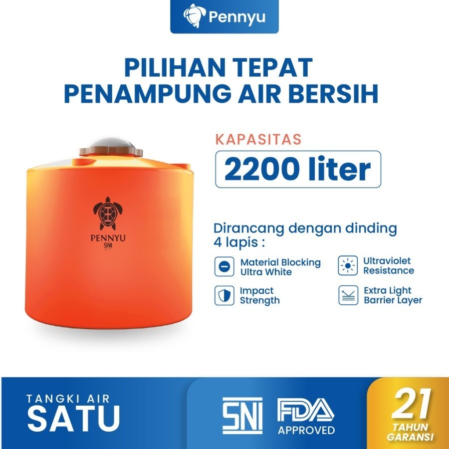 Jual Tandon Air PENNYU 2200 liter / Tangki / Toren Air - Tandon air ...