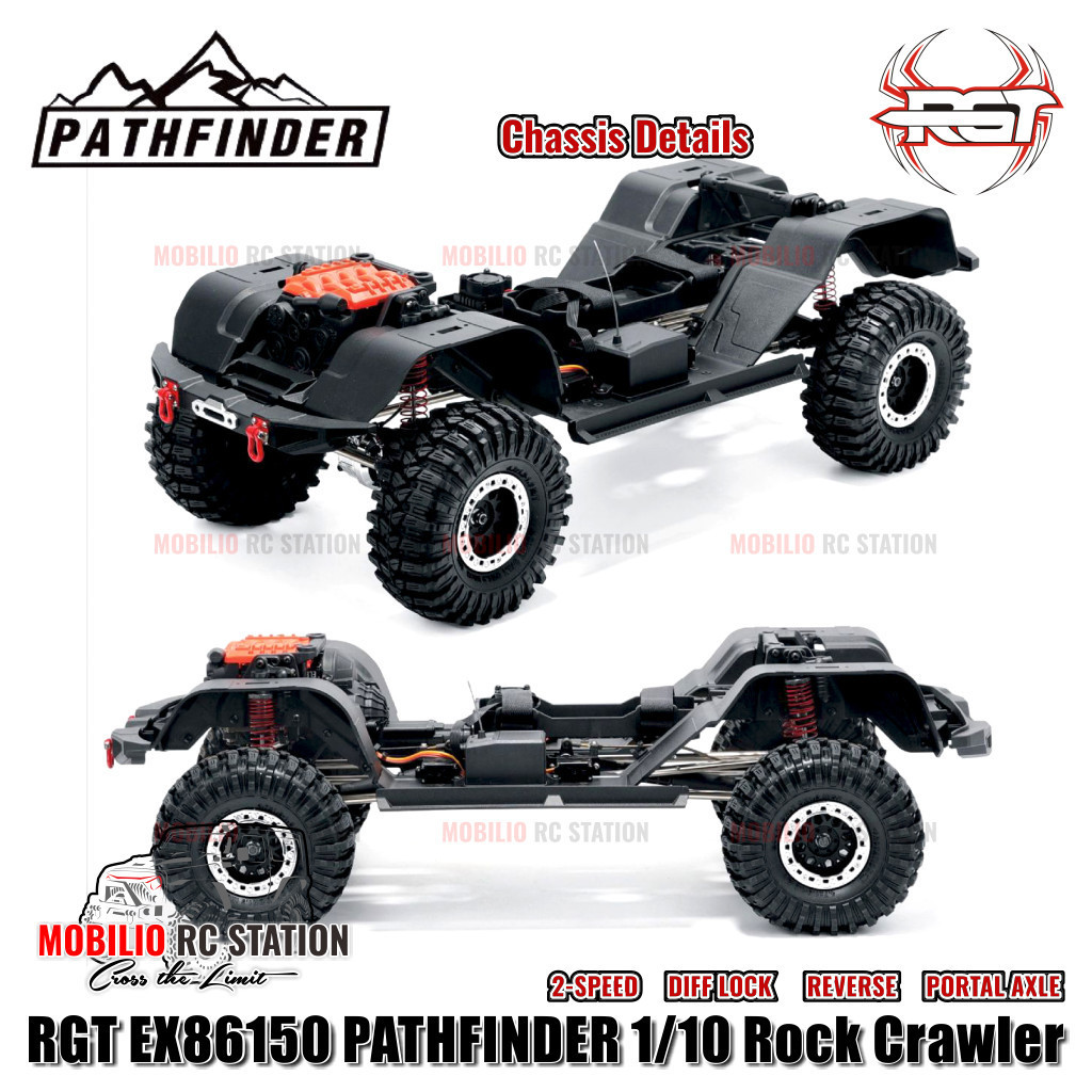 Jual RGT EX86150 PATHFINDER 1/10 Long WB 355mm Rock Crawler RC ...
