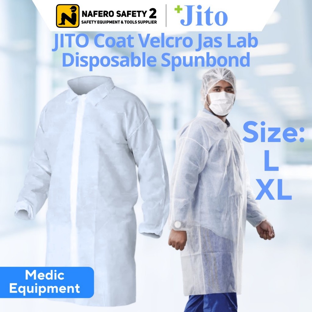 Jual JAS LABORATORIUM MEDIS VELCRO HAZMAT JITO model jubah terusan Coat ...