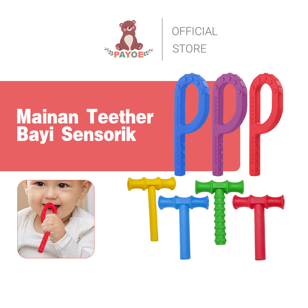 Jual PAYOE Teether Sensorik Bayi Mainan Gigitan Bayi Anak Bentuk P T ...