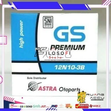 Jual Accu/Aki Motor Basah GS Astra 12N10 untuk Vespa Excel, Thunder, Viar - FS | Shopee Indonesia