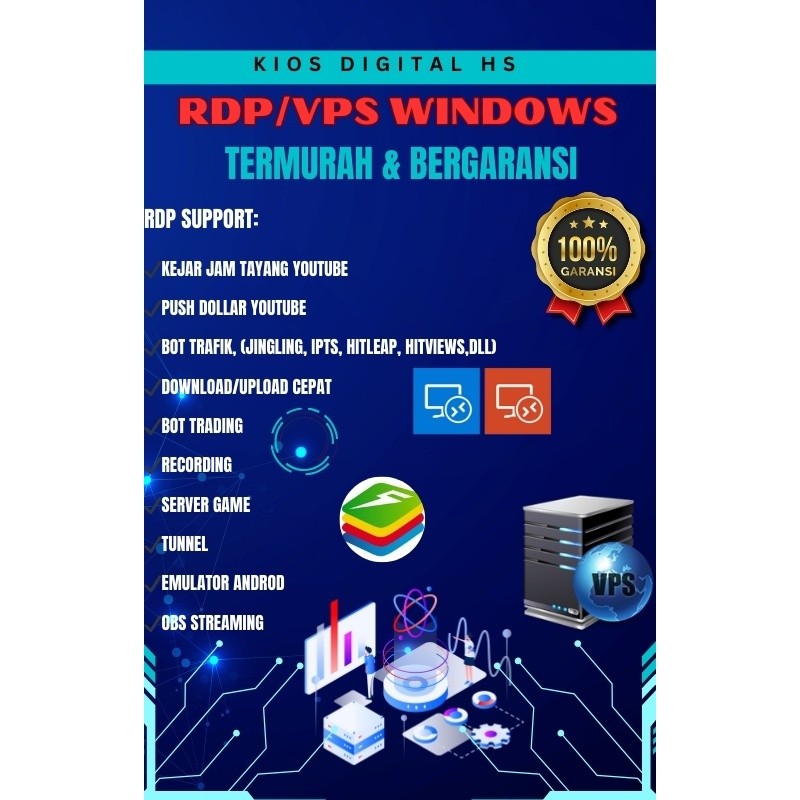 Jual RDP Bulanan Full Administrator & Full Garansi Masa Aktif 30 Hari | Shopee Indonesia