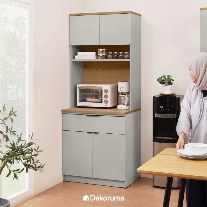 Jual Dekoruma KIYA Lemari Kabinet Dapur / Kitchen Cabinet Tinggi 200cm ...