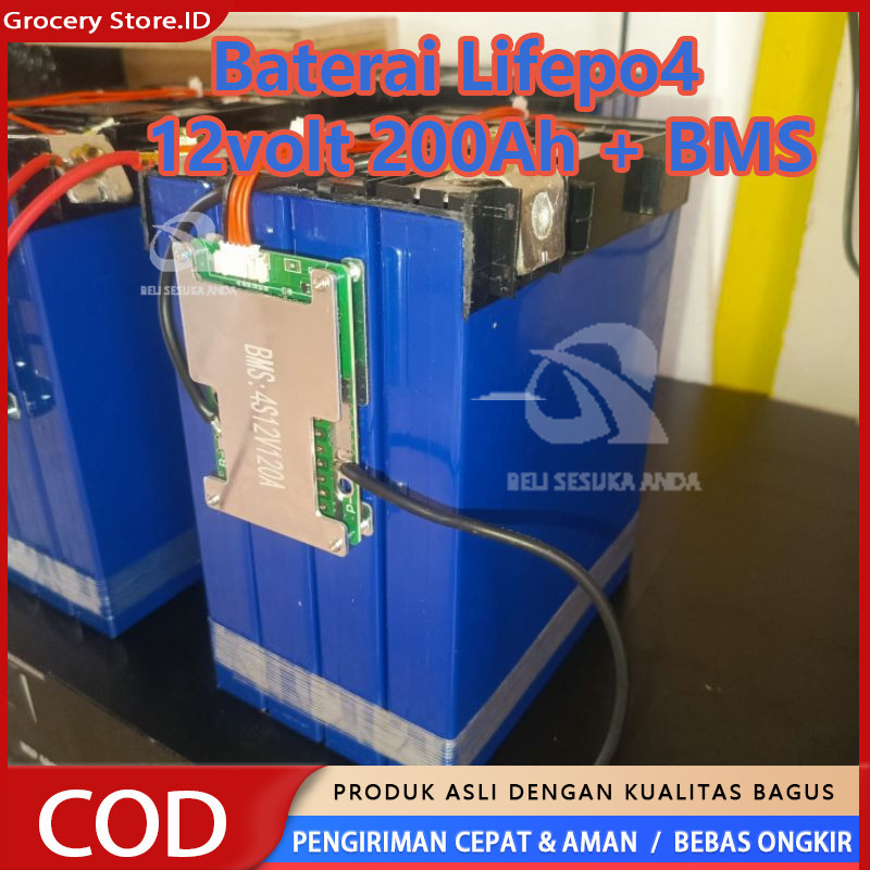 Jual 12000+Cycle WATERPROOF 12V Lifepo4 Baterai CATL/BYD 100AH/120AH/200AH UPS BMS【CATL/BYD ...