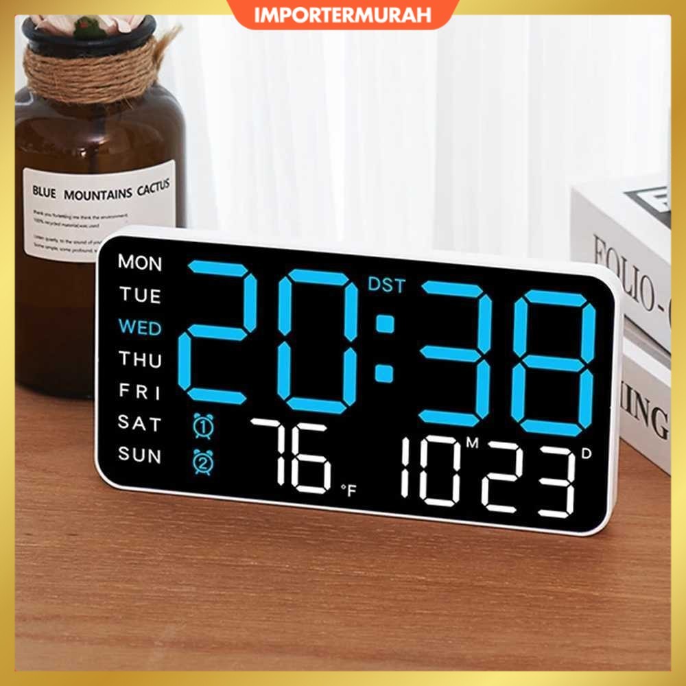 Jual Jam Meja Digital LED Smart Alarm Clock Temperature Voice Control ...