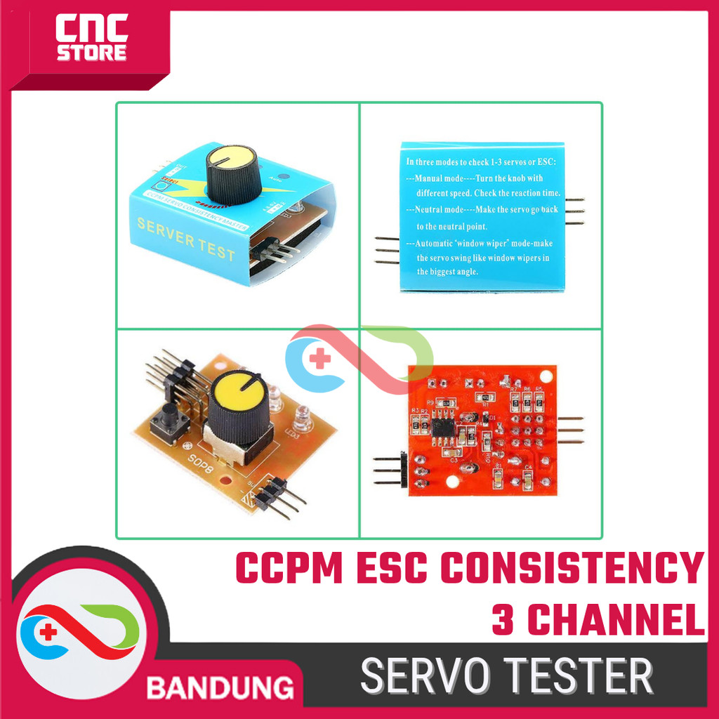 Jual Servo Checker Tester 3 Channel Speed Controller CCPM ESC ...
