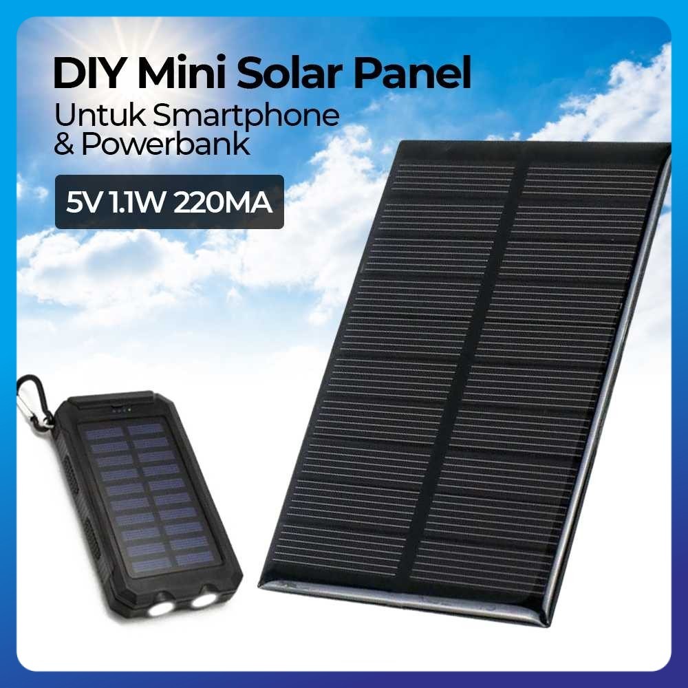 Jual Taffware Solar Panel Mini Polycrystalline DIY Power Bank 5V 1.1W ...