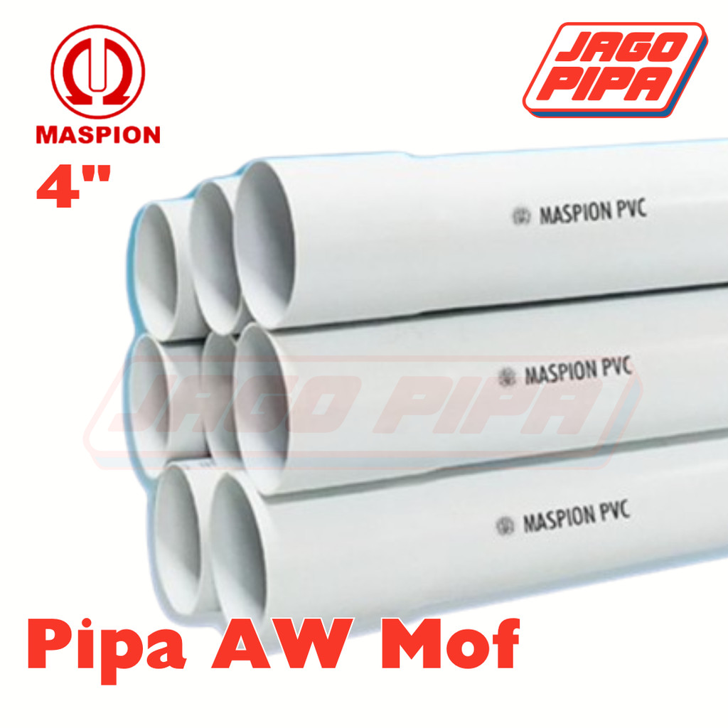 Jual Maspion Pipa AW 4 Inch Putih MOF PVC 4 Meter Paralon 4" PUTIH ...