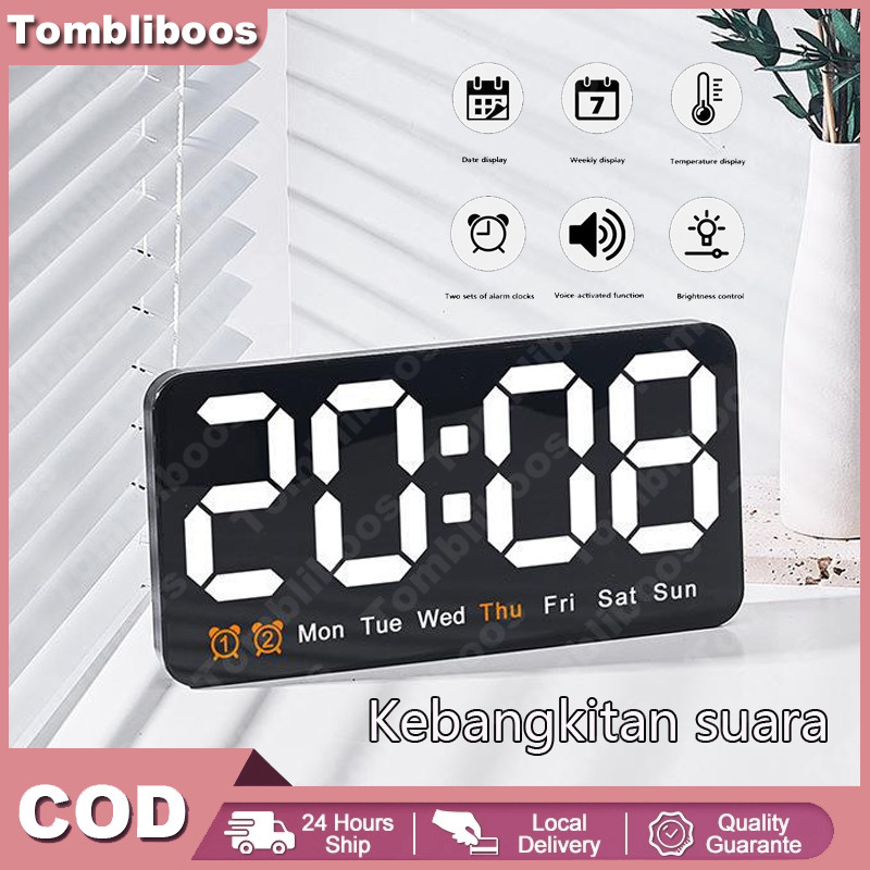 Jual Tombliboos Jam Digital LED Besar Tampilan Jelas Dinding Meja ...