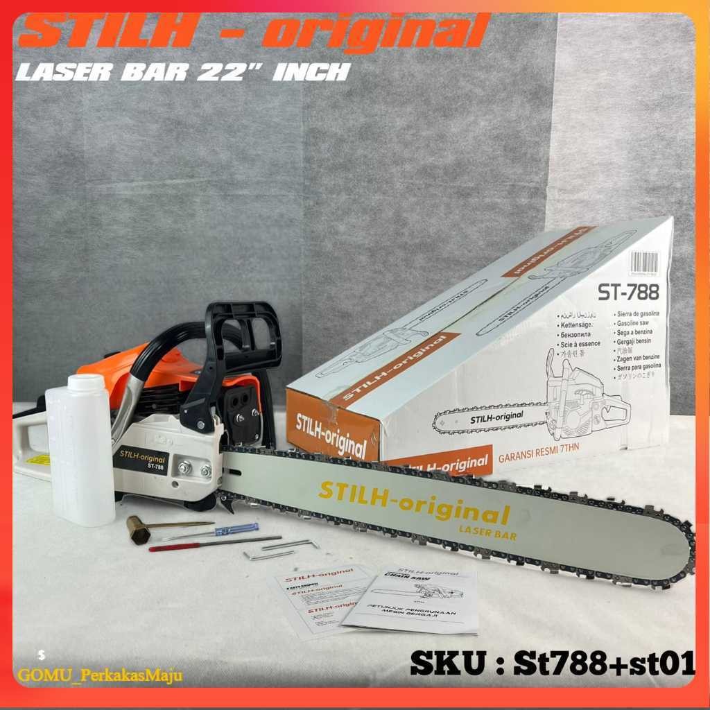Jual Mesin Potong Kayu SENSO ST788 58CC Sinso Chainsaw Senso Gergaji 2 Tak 22 Inch GARANSI RESMI ...