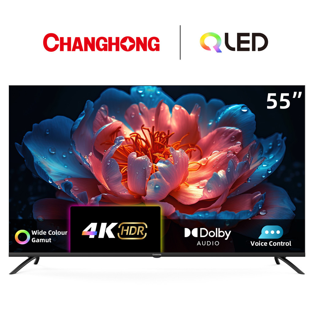 Jual LED TV CHANGHONG 55 INCH UHD GOOGLE TV - U55QCN1 QLED | Shopee Indonesia