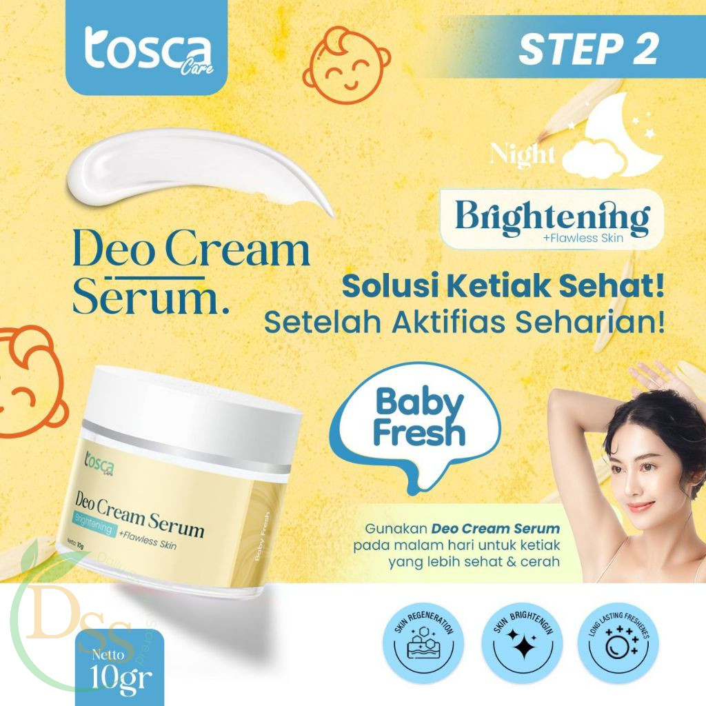 Jual TOSCA CARE DEO CREAM SERUM BABY FRESH Mencerahkan Melembabkan ...