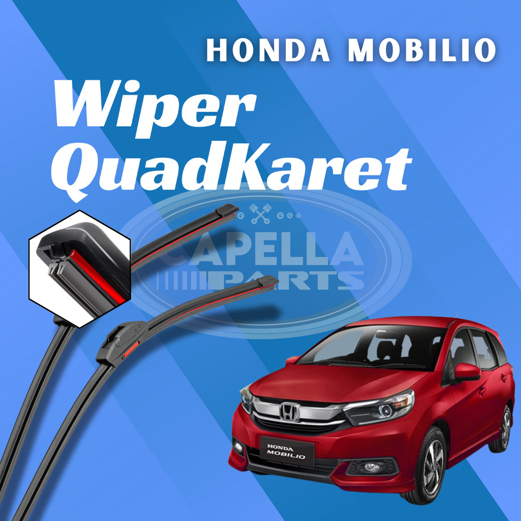 Jual Wiper Quad Blade Honda Mobilio Frameless 4 Lapis Karet Blade 1 Set ...
