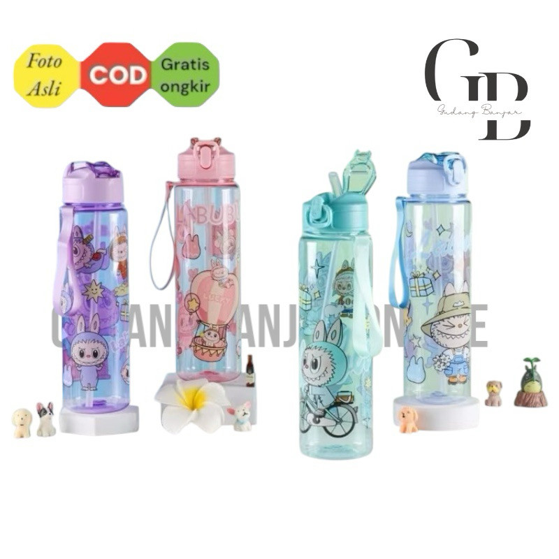 Jual Botol minum labubu kapasitas 900 mL / botol minum sekolah | Shopee Indonesia
