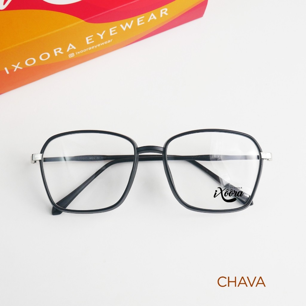 Jual Ixoora Chava Frame Kacamata Wanita Minus Photocromic Photochromic Anti Radiasi Blueray ...